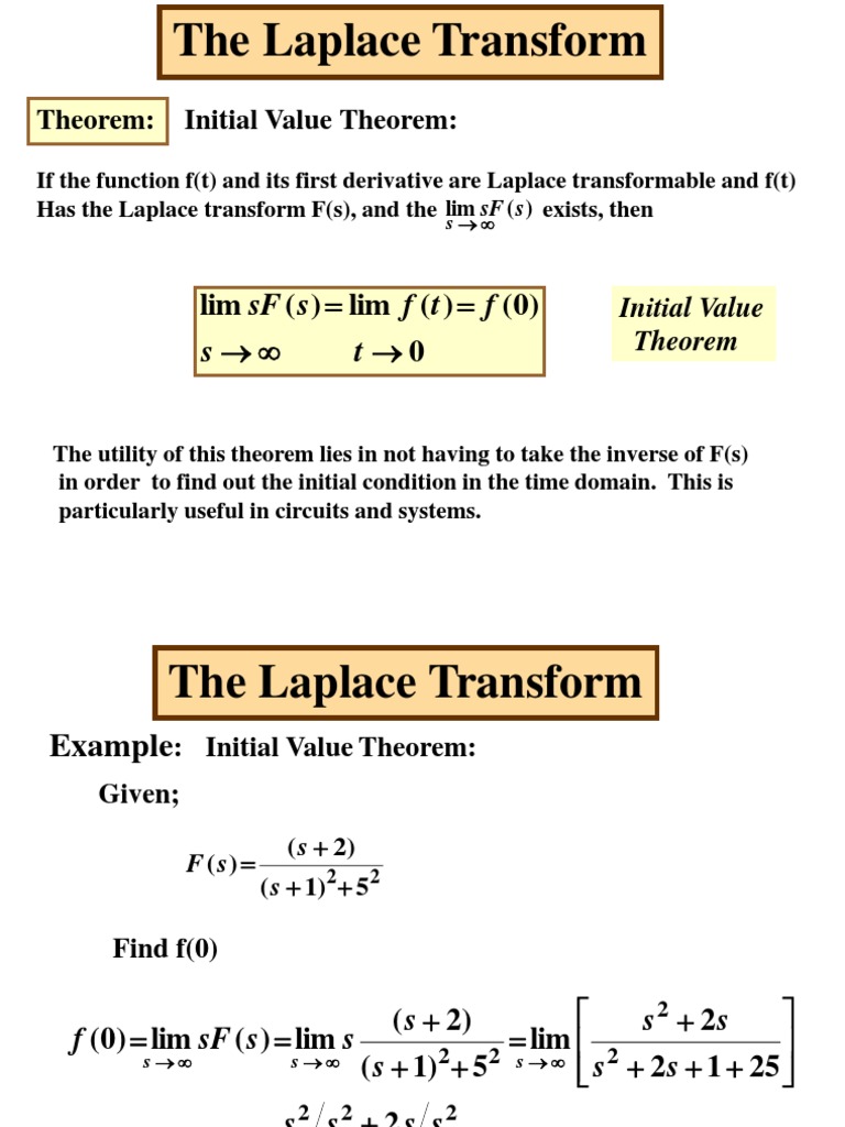 IVT Dan FVT PDF | PDF | Laplace Transform | Harmonic Analysis