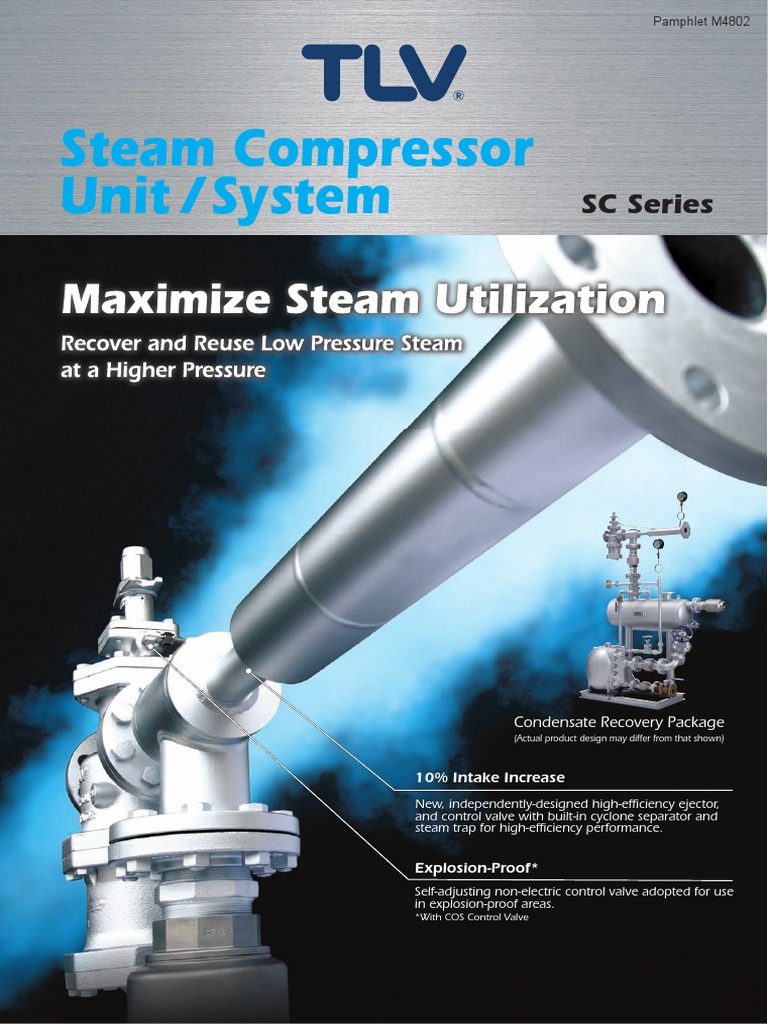 Steam Compressor Unit / System: SC Series | PDF | Steam | Valve