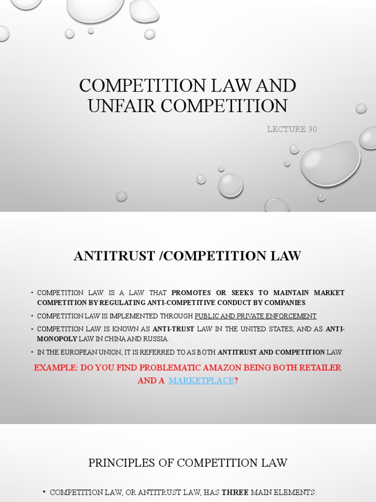 Competition Law and Unfair Competition | PDF | Competition Law | Cartel