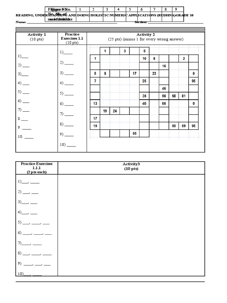 Answer Sheet MODULE M - G10 - Q1 - V1 | PDF | Teaching Mathematics