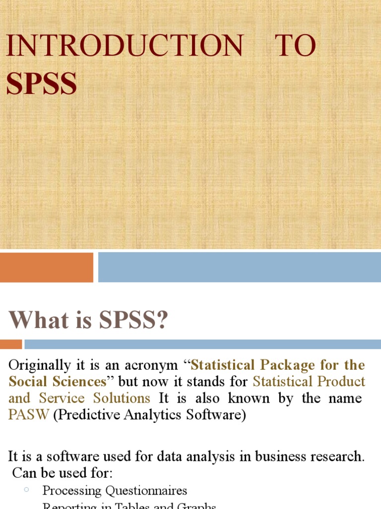 Introduction To SPSS and Use of Softwares | PDF | Level Of Measurement ...