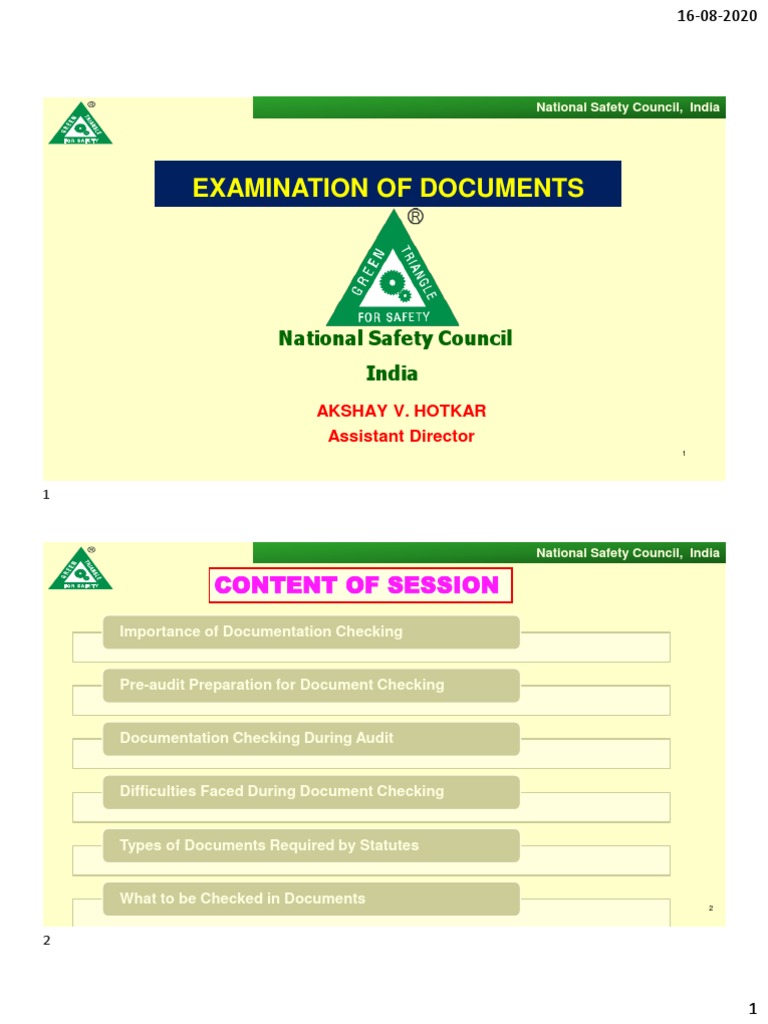 Documentation Checking | PDF | Audit | Auditor's Report