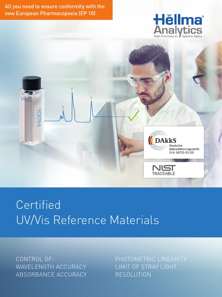 Certified UV/Vis Reference Materials | PDF | Optical Filter | Absorbance