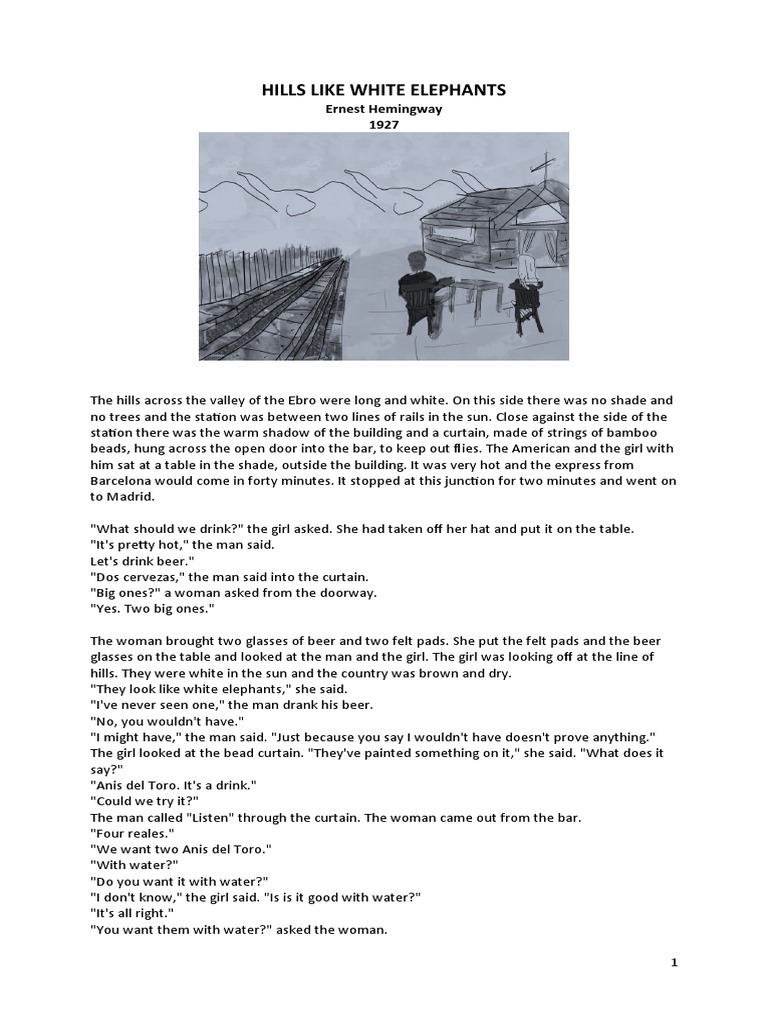 Hills Like White Elephants-1 | PDF | Beverages