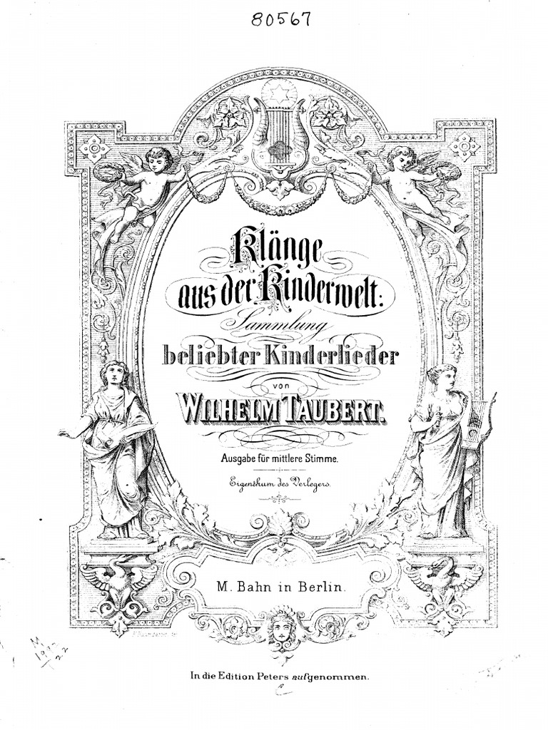 Wilhelm Taubert, Popular Children's Songs - Piano and Voice | PDF