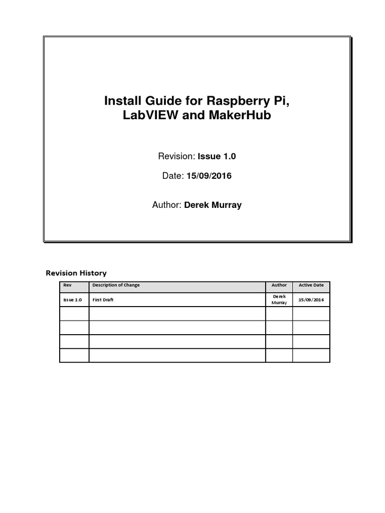 LabVIEW Installation Guide for Raspberry Pi | PDF | Raspberry Pi ...