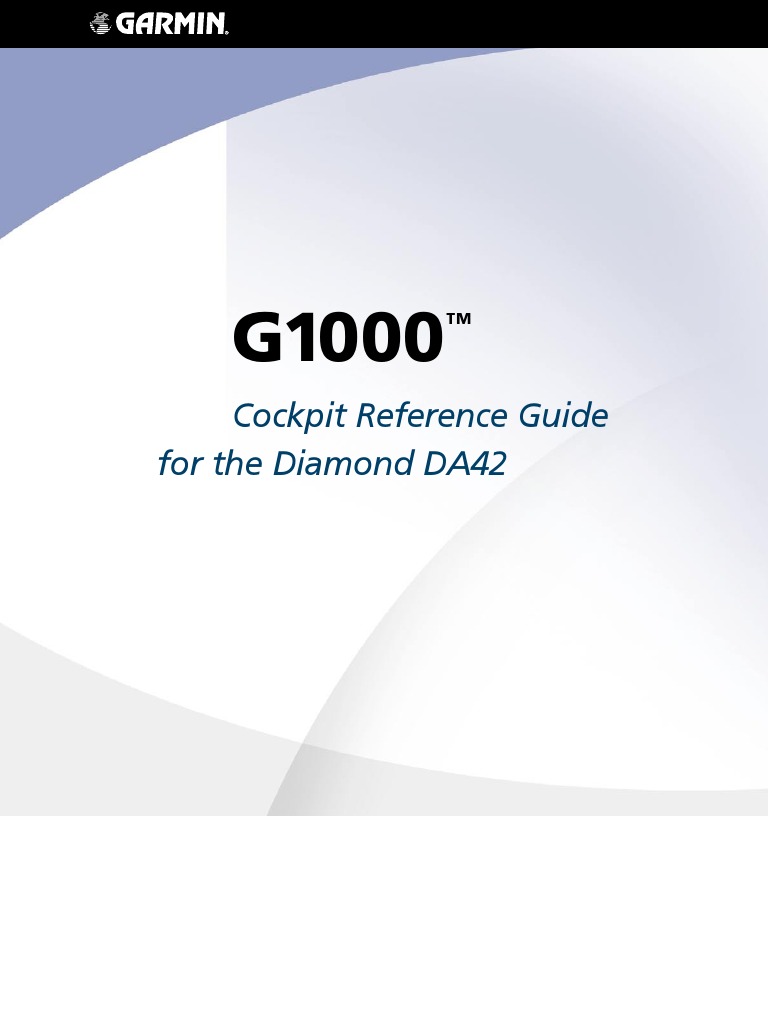 Garmin 1000 DA42 Cockpit Ref Guide | PDF | Avionics | Measuring Instrument
