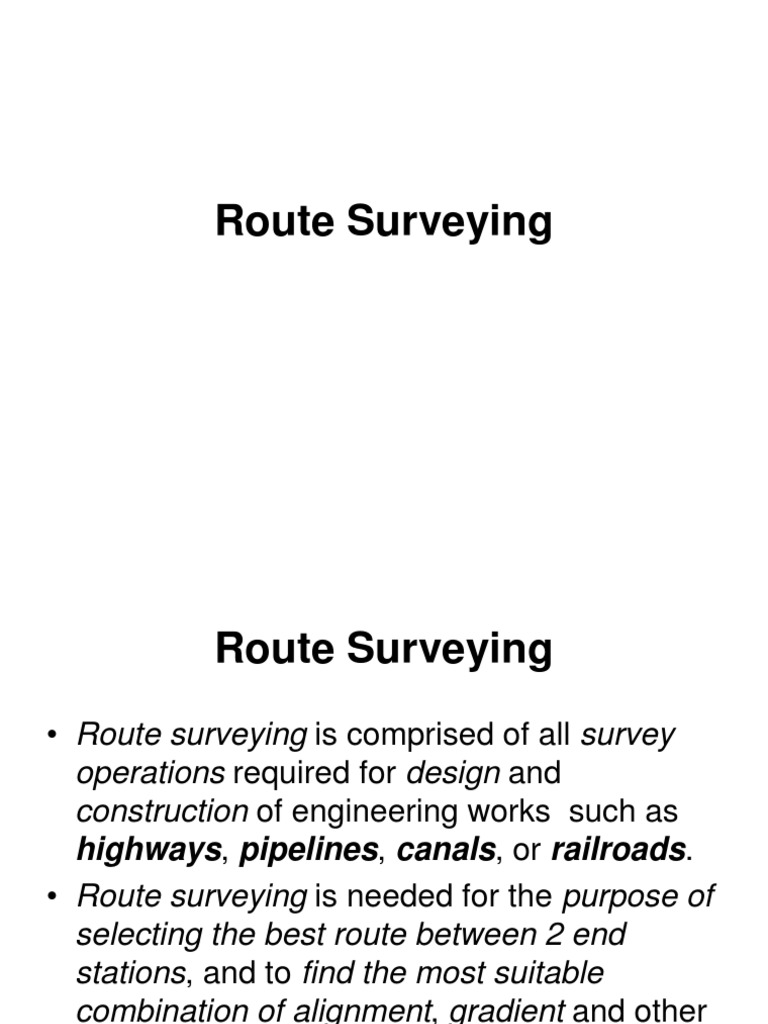 Route Surveying | PDF | Surveying | Topography