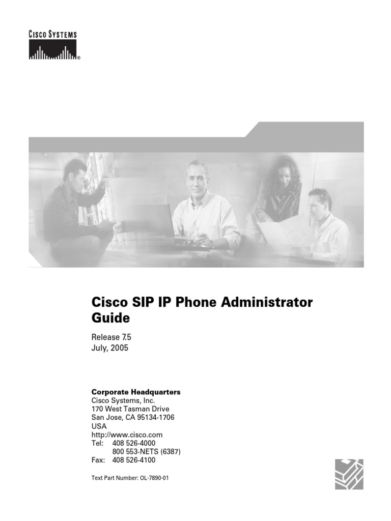 Cisco SIP IP Phone Administrator Guide: Release 7.5 July, 2005 | PDF ...