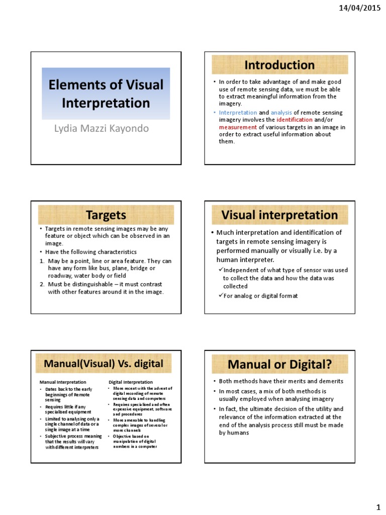 Elements of Visual Image Interpretation | PDF | Remote Sensing | Shape
