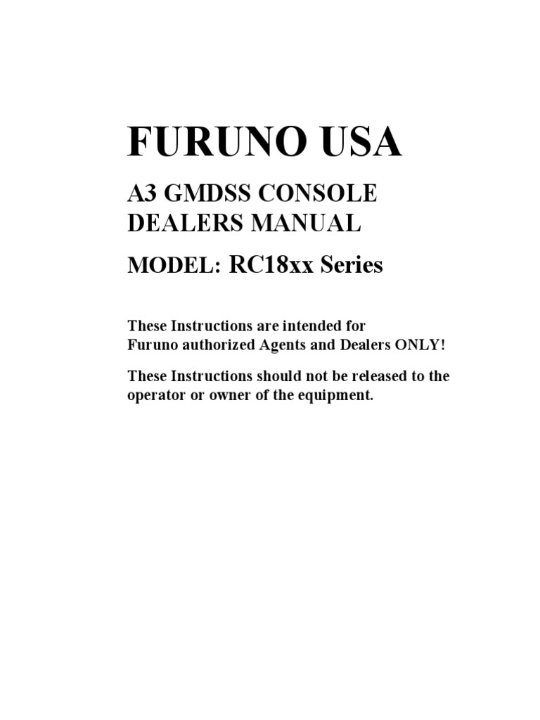 Fusa Gmdss - Console - Dealers - Manual PDF | PDF | System Software ...