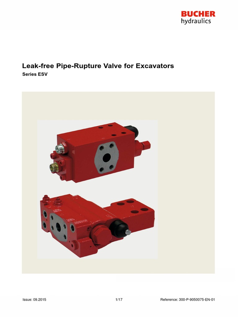 ESV Pipe-Rupture Valve for Excavators | PDF | Valve | Viscosity