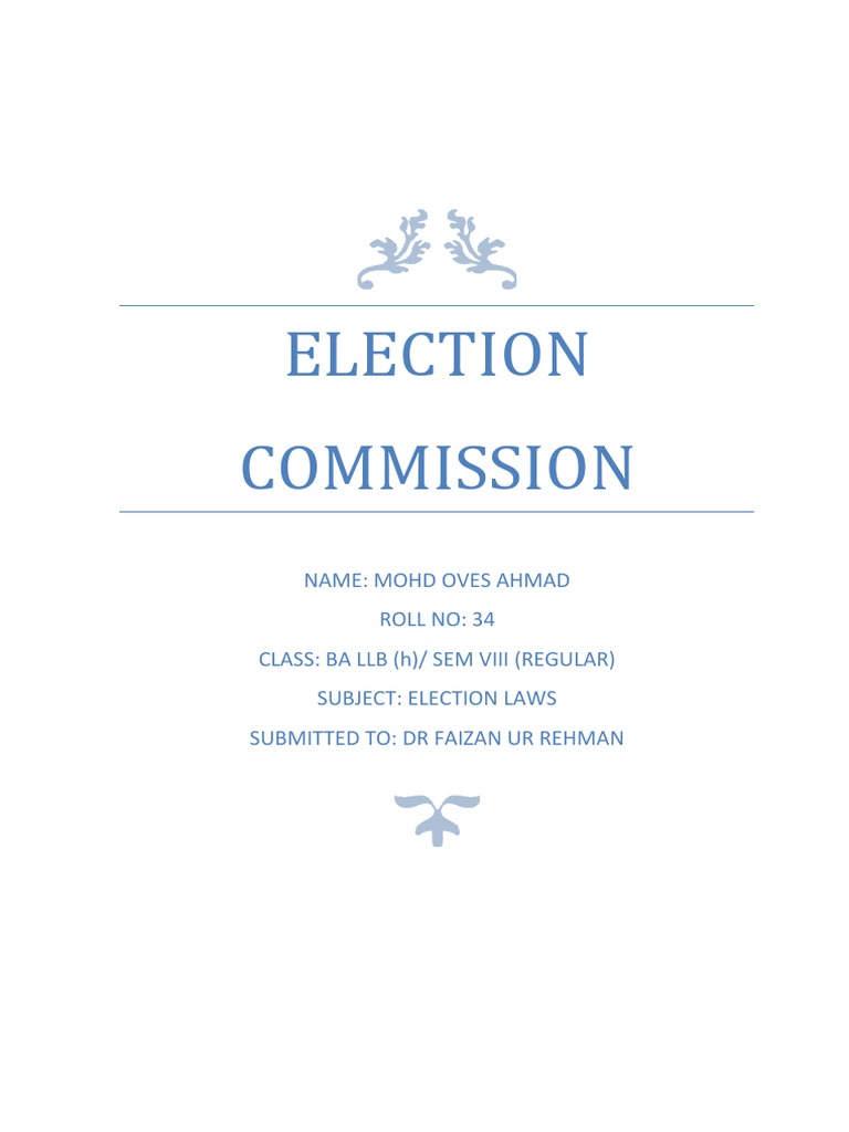 Overview of India's Election Commission | PDF | Public Sphere | Voting