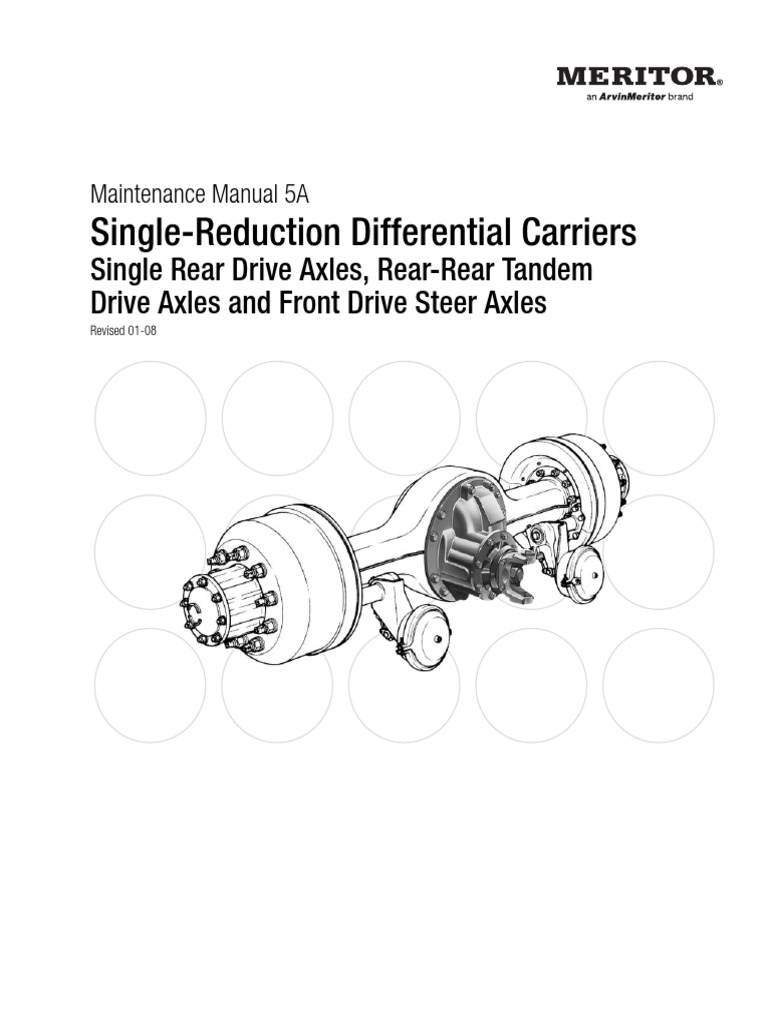 Single-Reduction Differential Carriers: Single Rear Drive Axles, Rear ...