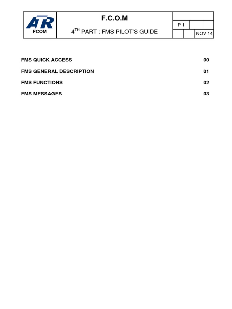 Fcom Part 4 FMS | Download Free PDF | Aircraft | Aerospace