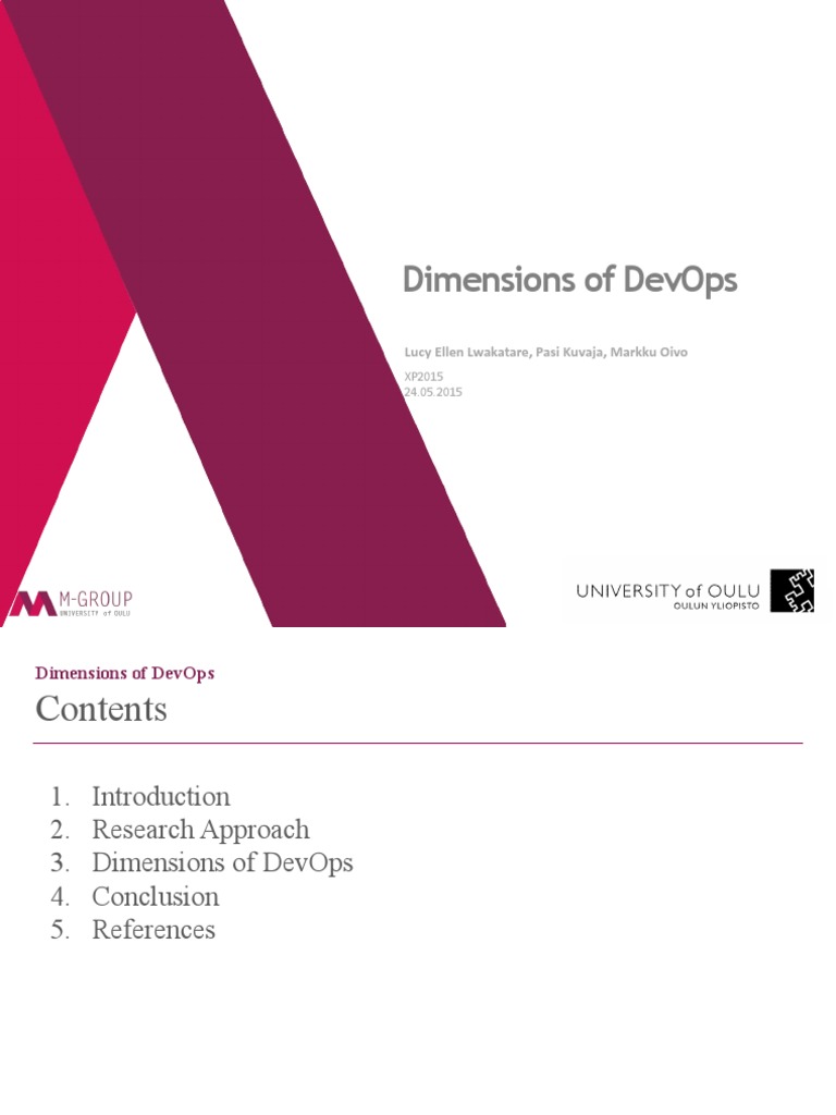 XP2015 Dimensions of DevOps Lwakatare | PDF | Software Development ...