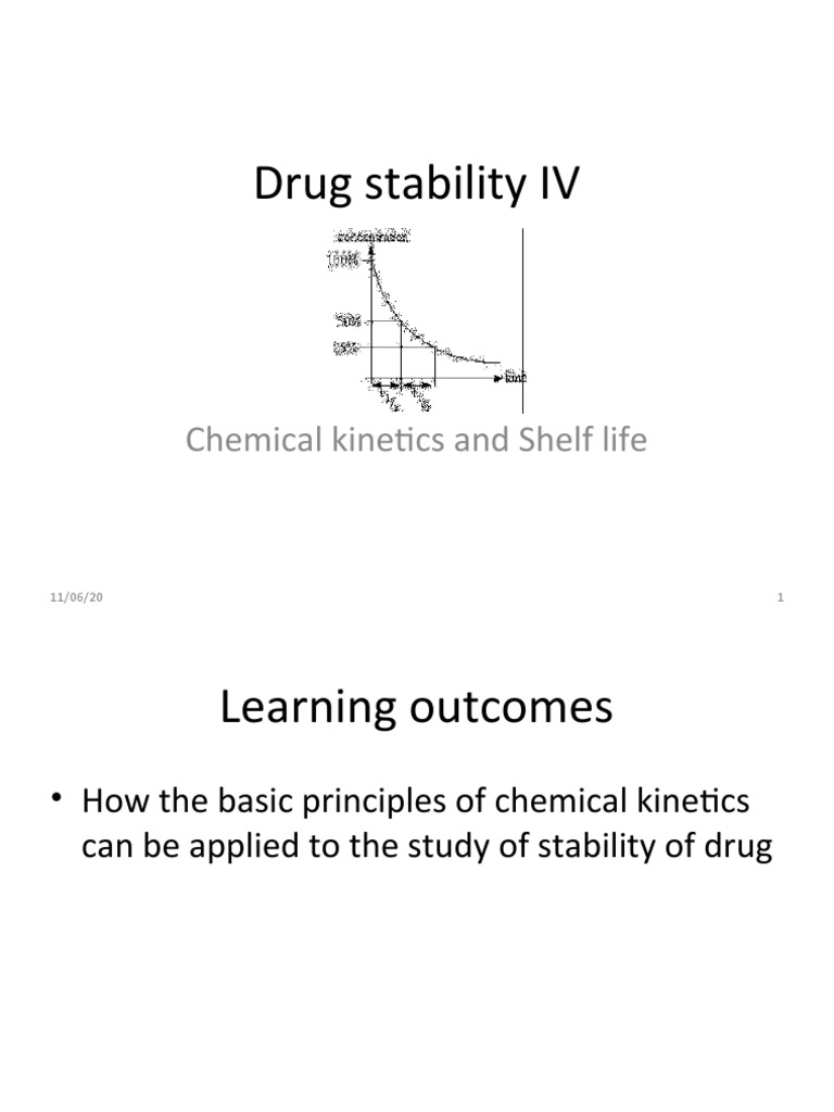 Drug Stability IV: Chemical Kinetics and Shelf Life | PDF | Chemical ...