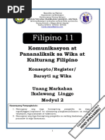 Kom Pan 11 - Q2 - Modyul 1 - Aralin 1 4 Komunikasyon - Q2 - Modyul DMNHS | PDF