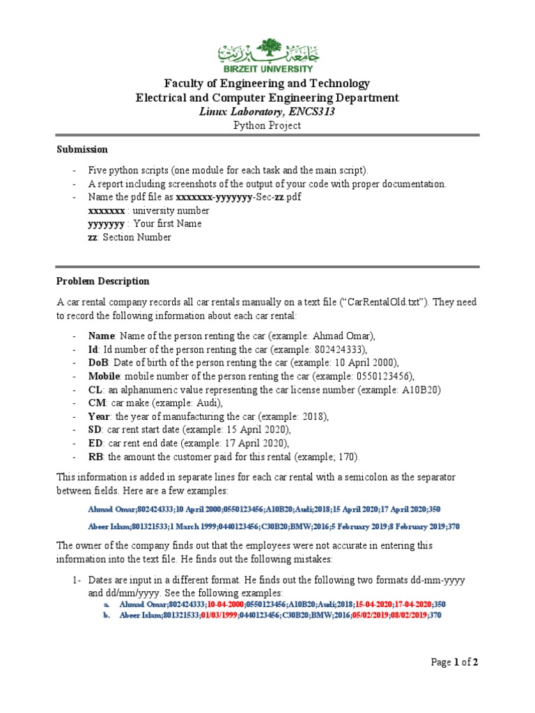 Faculty of Engineering and Technology Electrical and Computer ...
