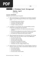 A Christmas Carol - Scrooge and Marley Act 2 - Quizizz 2 | PDF ...