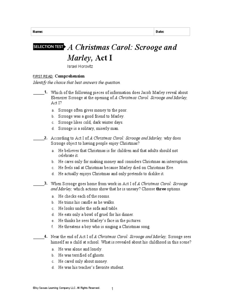 A Christmas Carol | PDF | A Christmas Carol | Ebenezer Scrooge