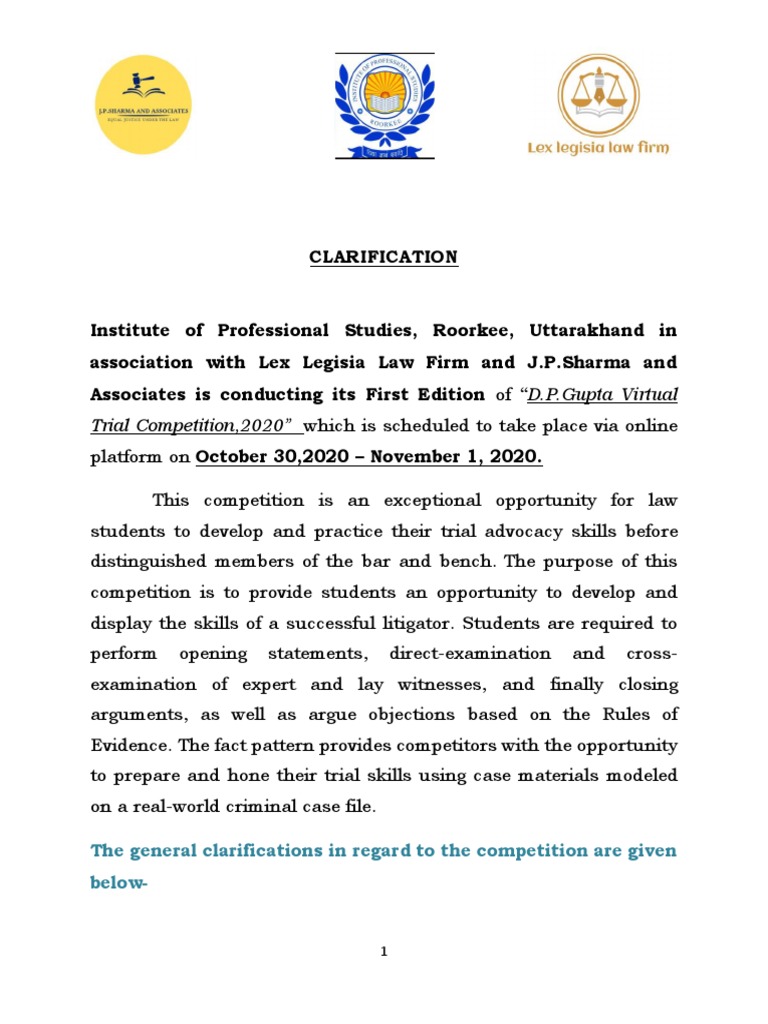 Clarification Finalisation. PDF | PDF | Witness | Social Institutions