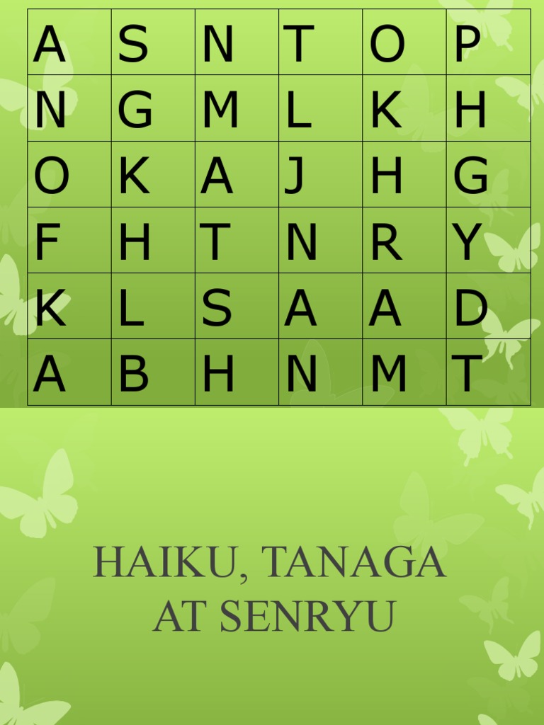 Haiku at Tanaga | PDF