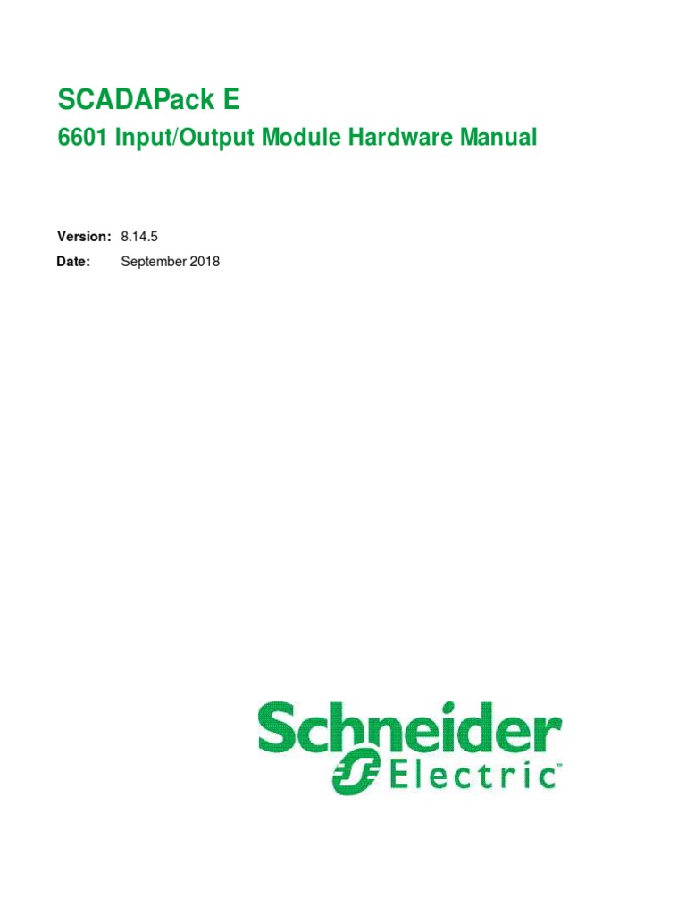 SCADAPack 6601 Hardware Manual PDF | PDF | Relay | Switch
