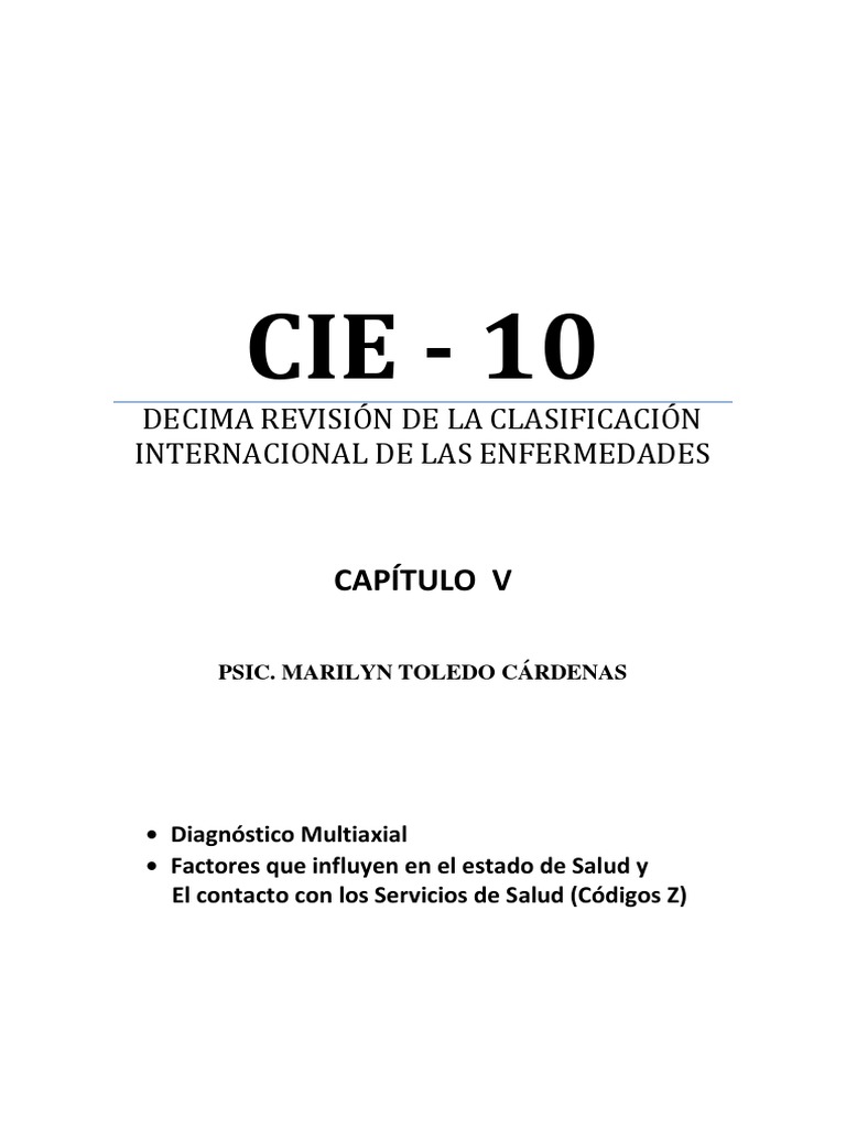 DX Multiaxial | PDF | Clasificación estadística internacional de enfermedades y problemas de ...