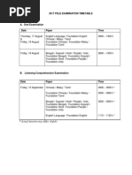 2025 Psle Exam Timetable | PDF | Linguistics
