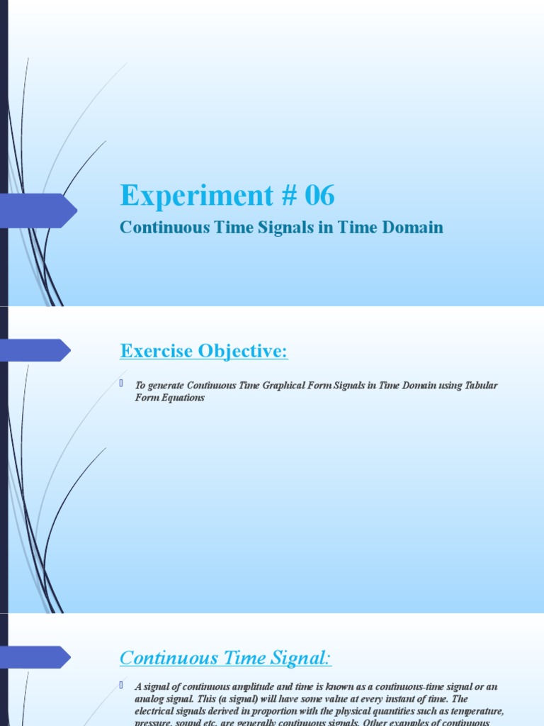 Lab 06 Signals & Systems | PDF | Teaching Methods & Materials