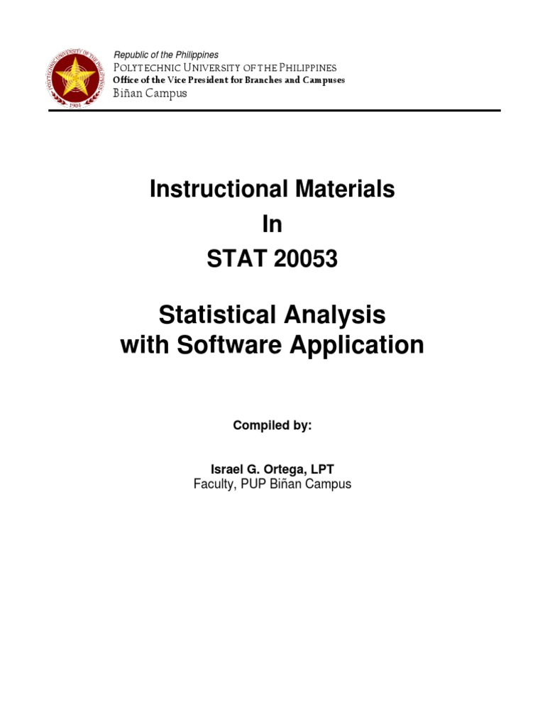 Statistical Analysis With Software Application | PDF | Random Variable ...