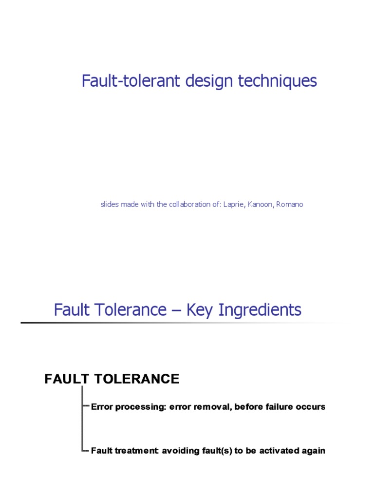 Fault Tolerance Techniques Overview | PDF | Fault Tolerance | Hard Disk ...