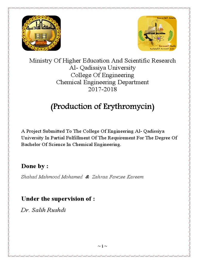 Production of Erythromycine With Reference PDF | PDF | Mole (Unit ...