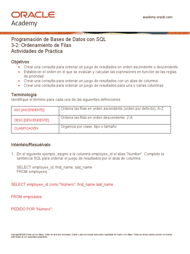 DP 3 2 Practice Esp | PDF | SQL | Software de gestión de datos