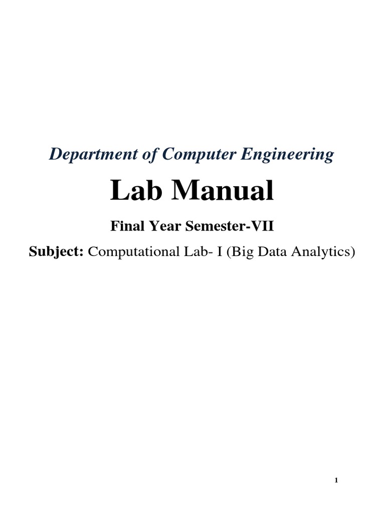 BDA Final Lab Manual | PDF | Apache Hadoop | No Sql