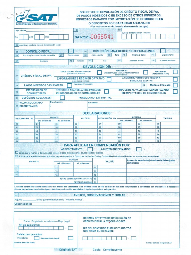 Formulario Sat 2 PDF | PDF