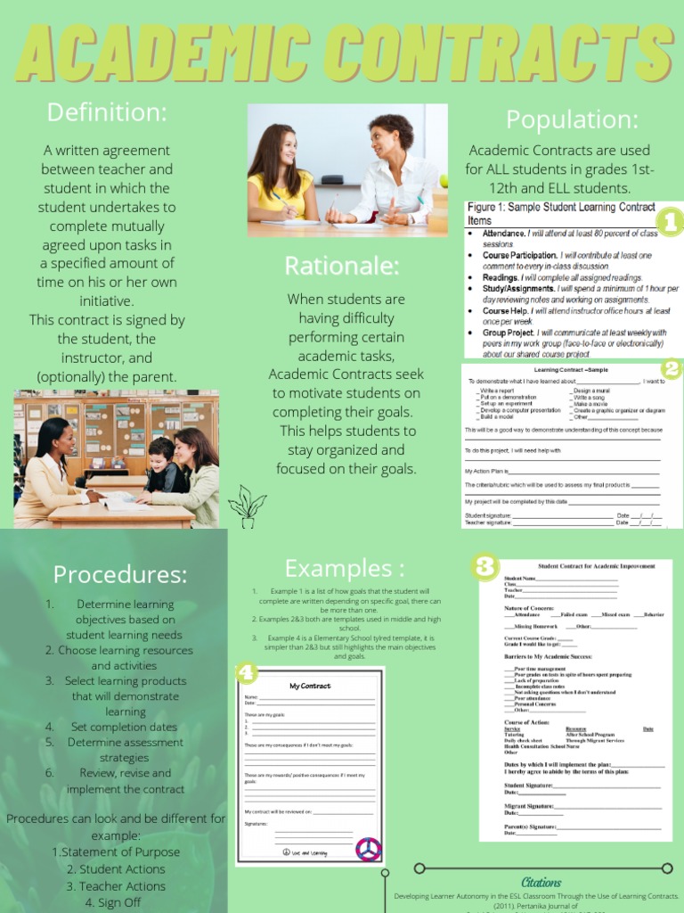 Academic Contracts | PDF | Teachers | Goal
