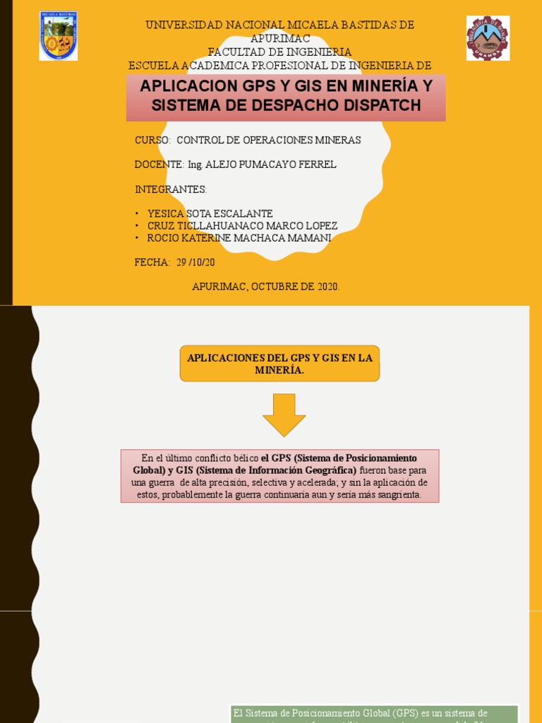 GSI y DISPATCH. | PDF | Sistema de Posicionamiento Global | Sistema de información geográfica