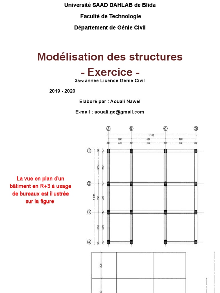 Modélisation d'un bâtiment R+3 en SAP2000 | PDF | Méthodes et ...