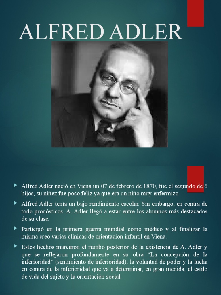 ALFRED ADLER Expo | PDF | Sigmund Freud | Psicoanálisis