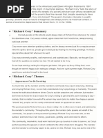 Analysis of Richard Cory | PDF | Poetry | Irony