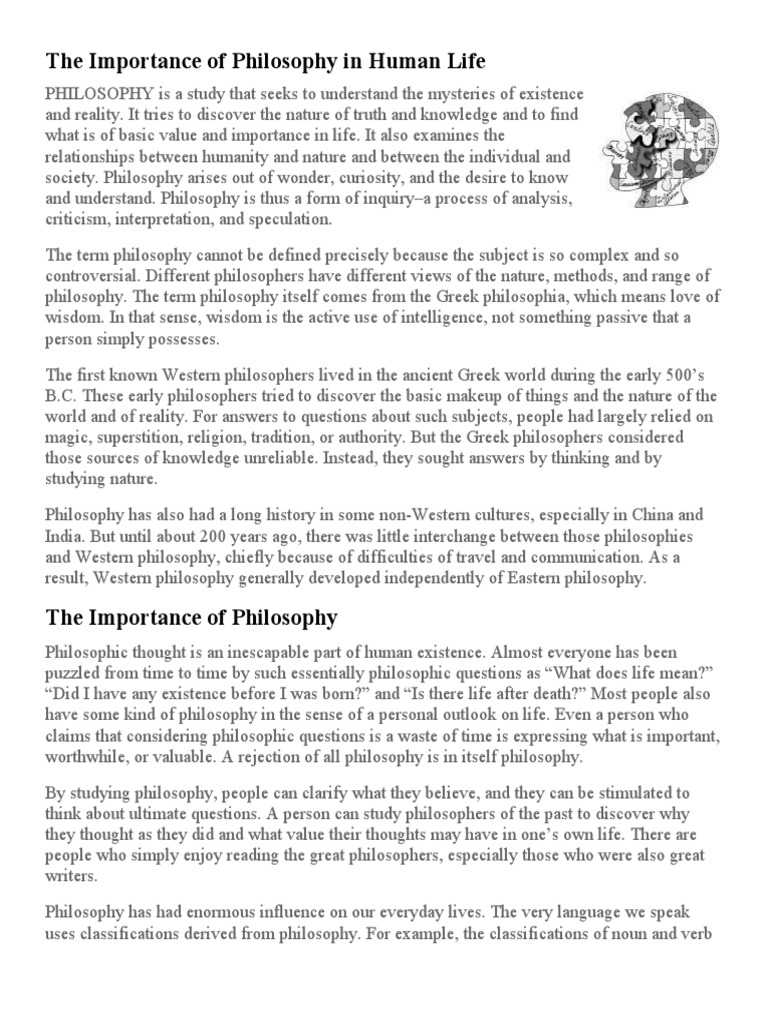 The Importance of Philosophy in Human Life | PDF | Rationalism | Argument