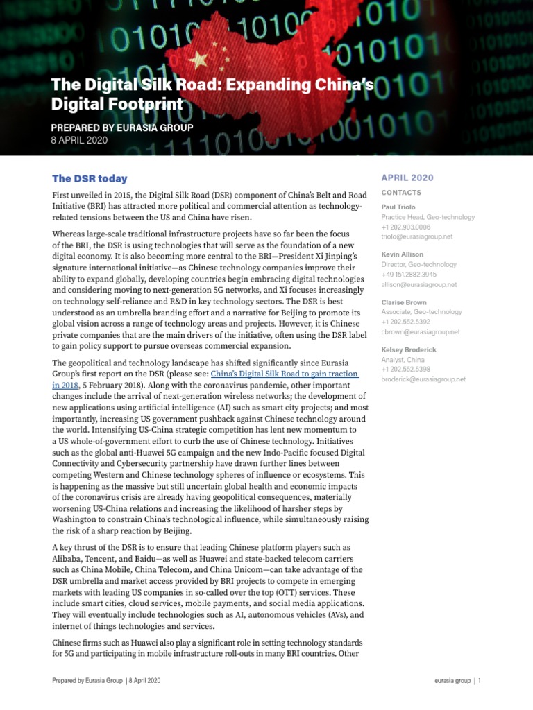 The Digital Silk Road: Expanding China's Digital Footprint | PDF ...