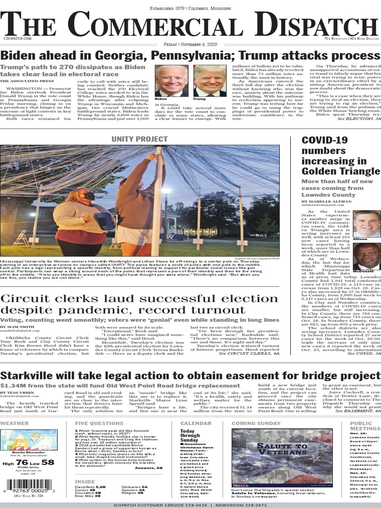 Commercial Dispatch Eedition 11-6-20 | PDF | Joe Biden | Donald Trump