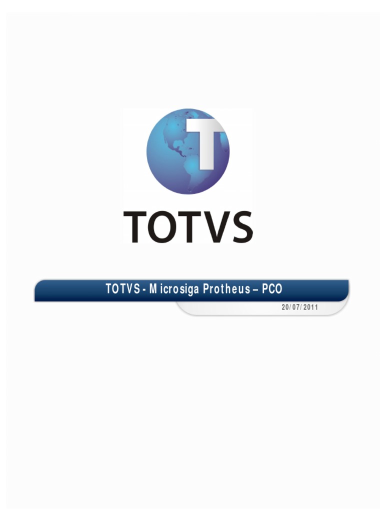 TOTVS - Microsiga Protheus PCO | PDF | Planilha | Orçamento