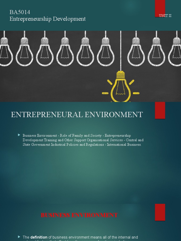 BA5014 Entrepreneurship Development: Unit Ii | PDF | Entrepreneurship ...