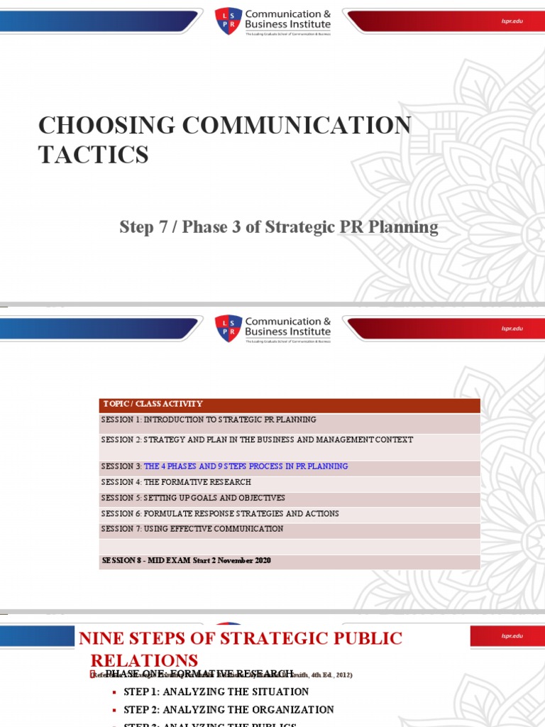 Choosing Communication Tactics | PDF | News | New Media