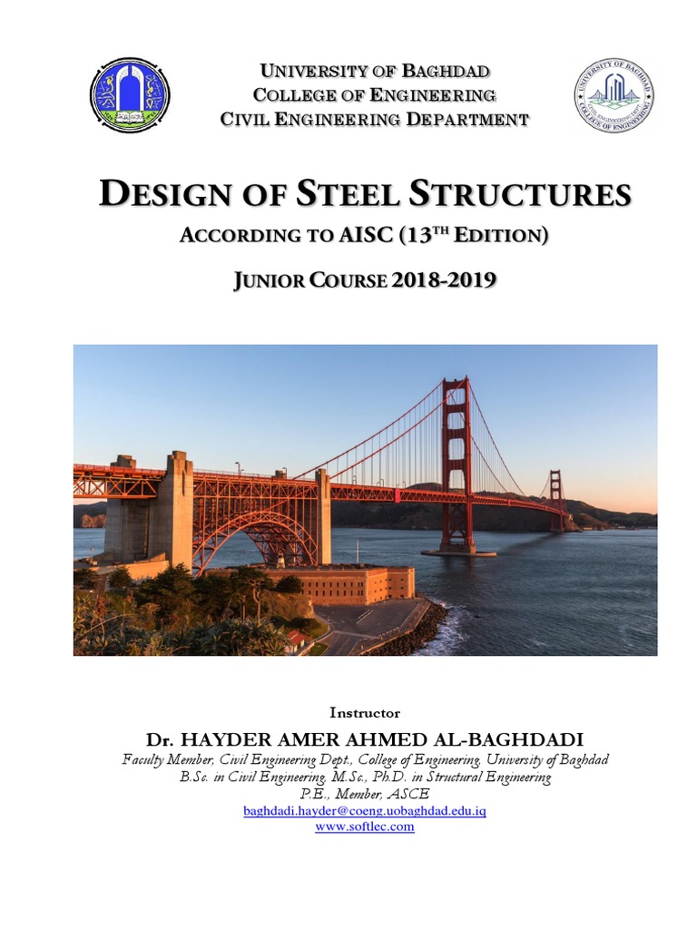 Design of Steel Structures - by - Dr. Hayder Al Baghdadi PDF | PDF | Buckling | Truss