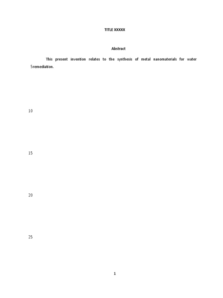 PATENT DRAFT Template | PDF
